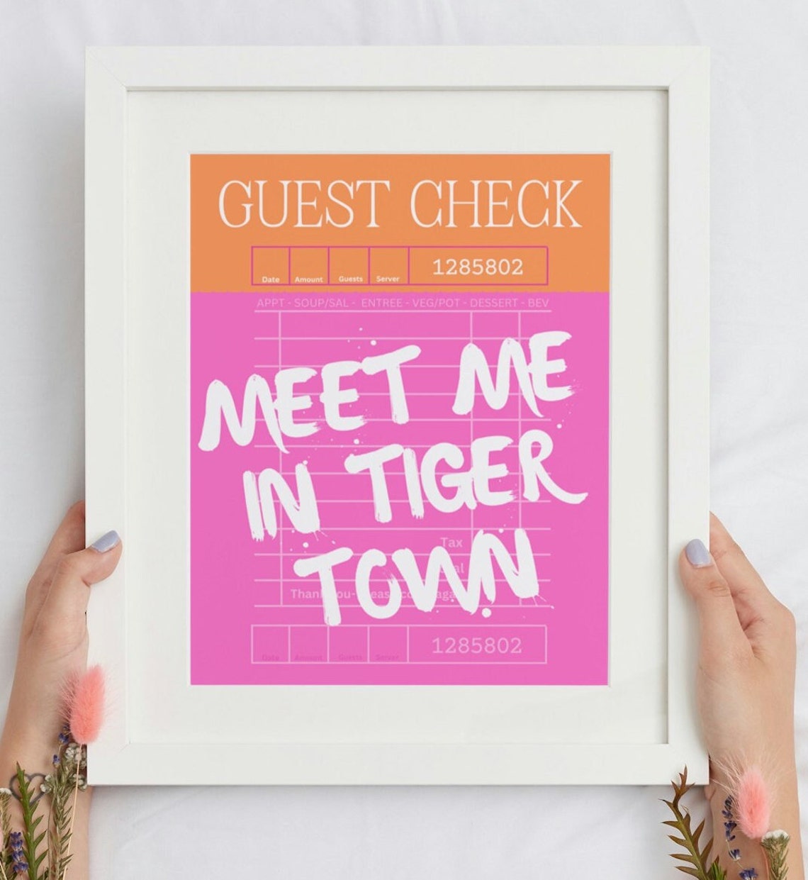 CLEMSON, SC Print Bar Cart Art Meet Me in Tiger Town Trendy Wall Art ...