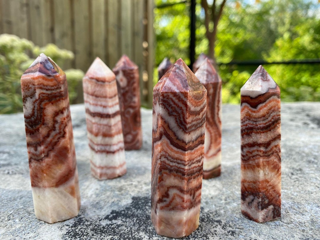 Natural Pork Stone Point || Dali Jasper Tower || Empath Healing Crystal ...