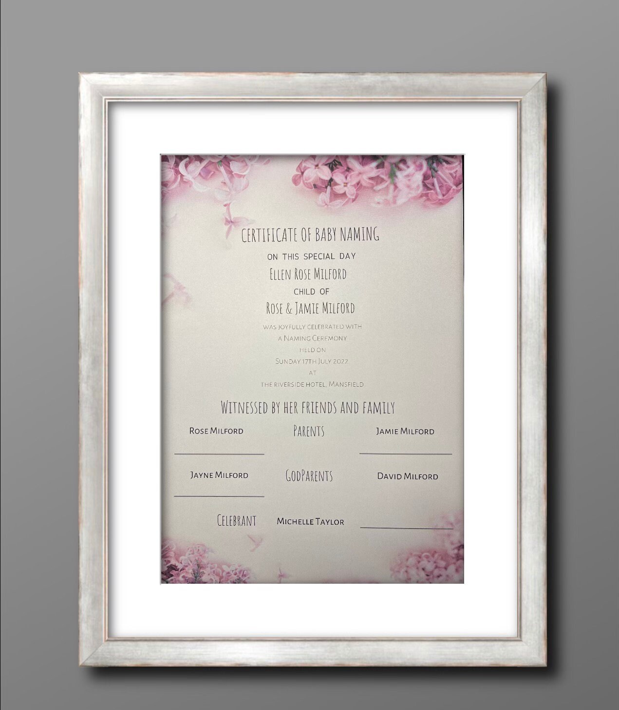 Baby Naming Certificate - Etsy