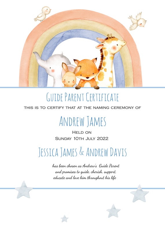 Baby Naming Certificate - Etsy Australia