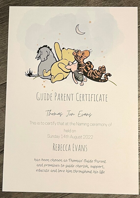 Guide Parent Certificate - Etsy