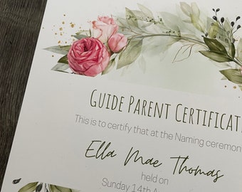 Guide Parent Certificate - Etsy