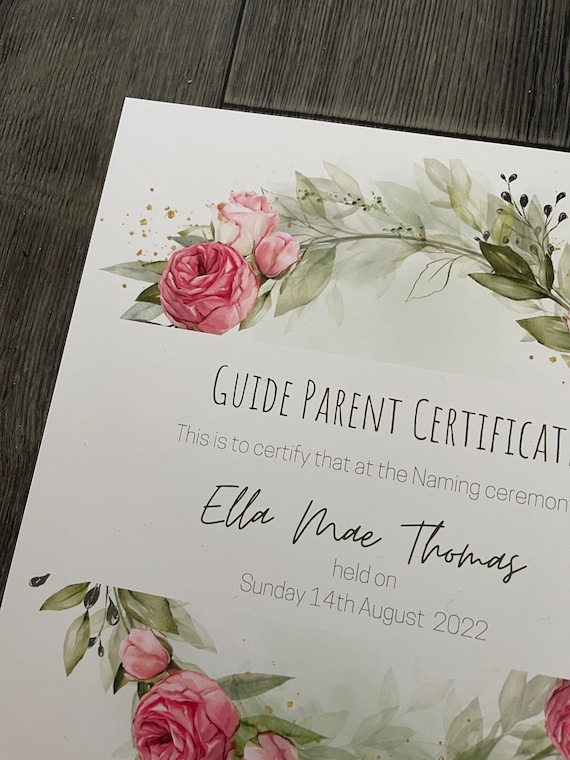 Guide Parent Certificate - Etsy