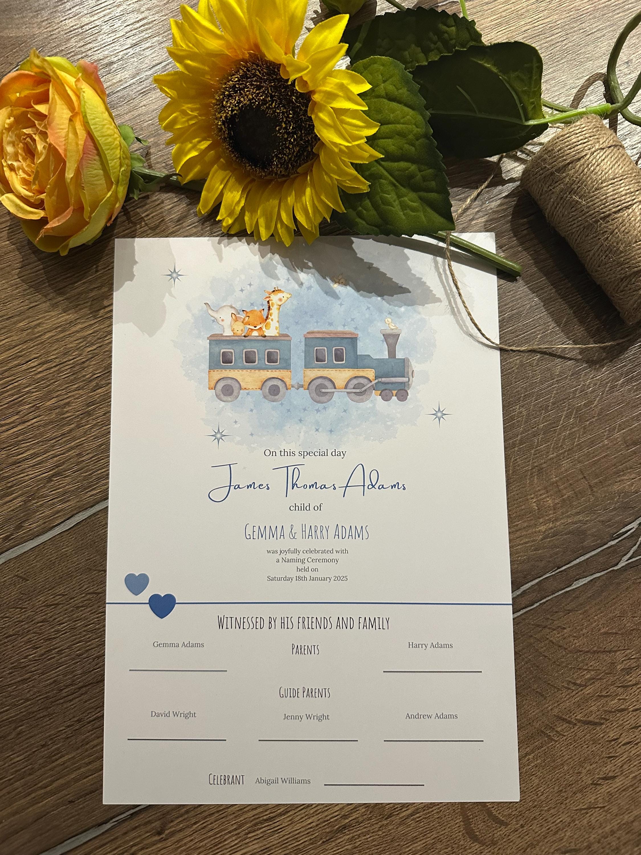 Guide Parent Certificate & Naming Day Certificate - Etsy