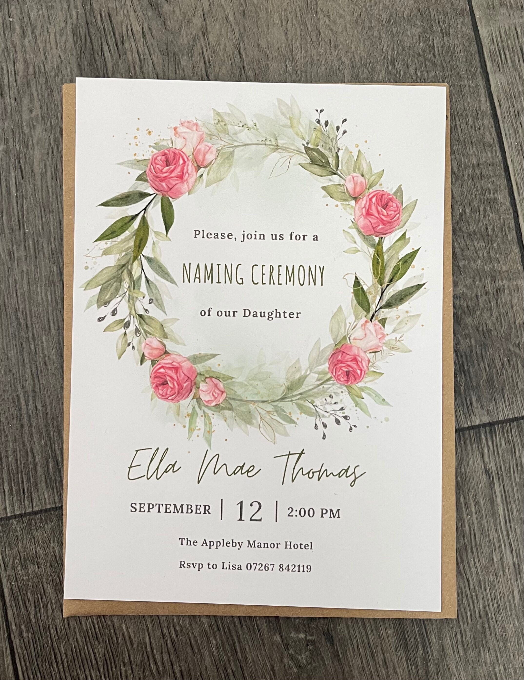 Naming Day Invitation - Etsy