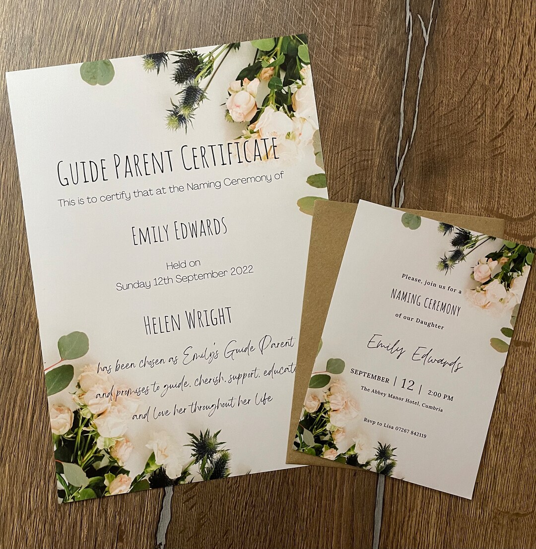 Guide Parent Certificate - Etsy