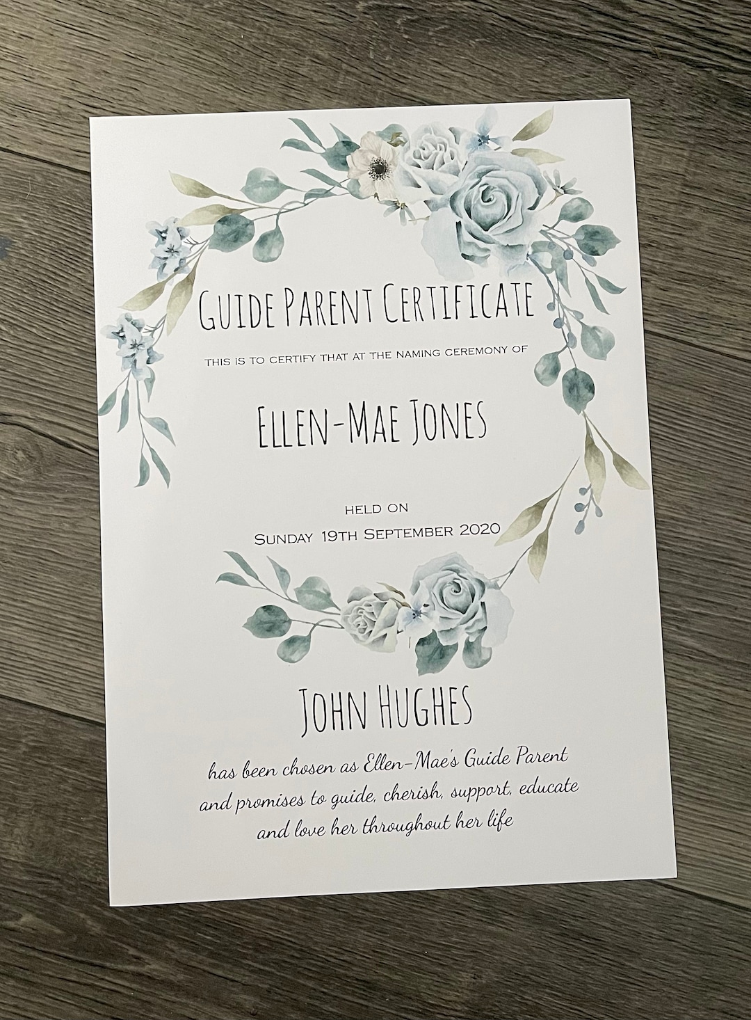 Guide Parent CERTIFICATE - Etsy UK