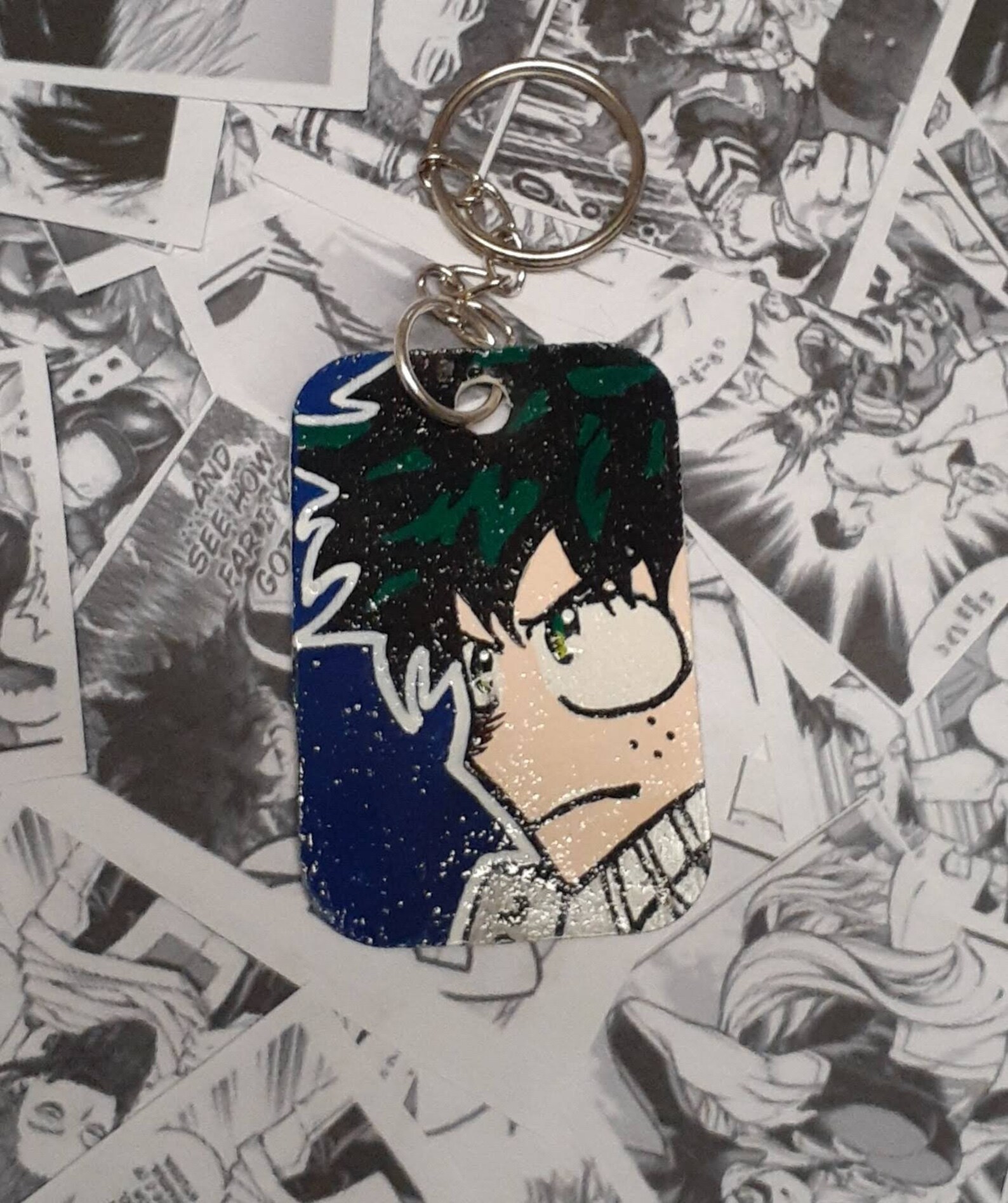 Midoriya Deku BNHA Painted Keychain Double Sided. My Hero | Etsy