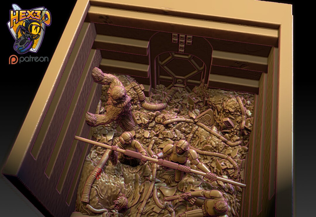 Awesome Trash Compactor Scene Diorama A Mesmerizing Piece of - Etsy