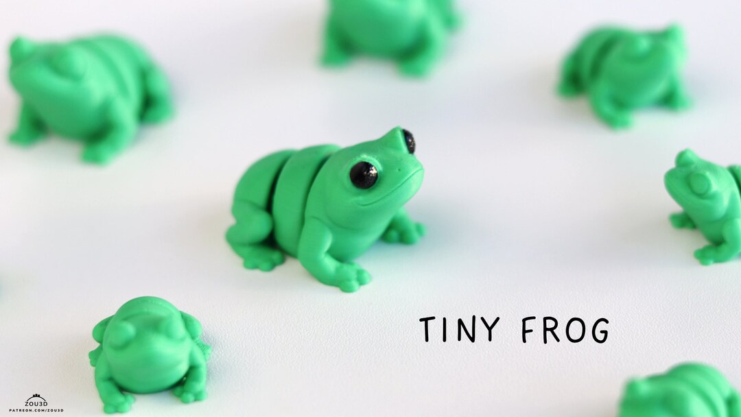 Adorable Zou3d Tiny Frog, and Non-articulated Butt Frog Key Chain or ...