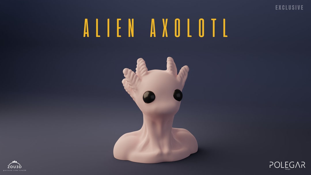 Axolotl Alien Bust Collectible Unique Piece for Fans of Aliens and ...
