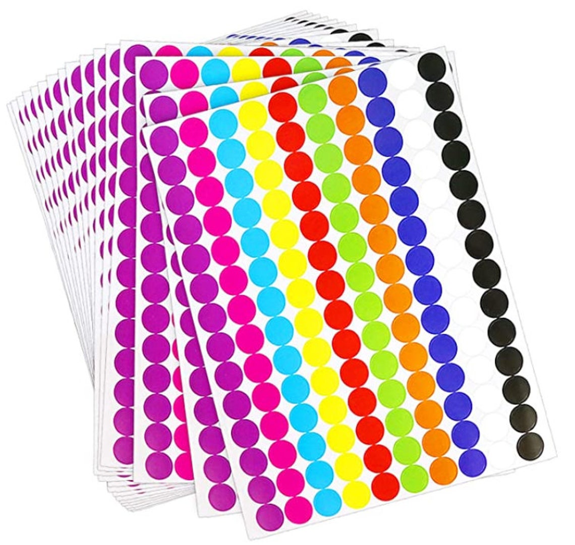 Colored Round Dot Stickers 3 4 Inch Round Color Coding Circle Etsy colored-round-dot-stickers-3-4-inch-round-color-coding-circle-etsy