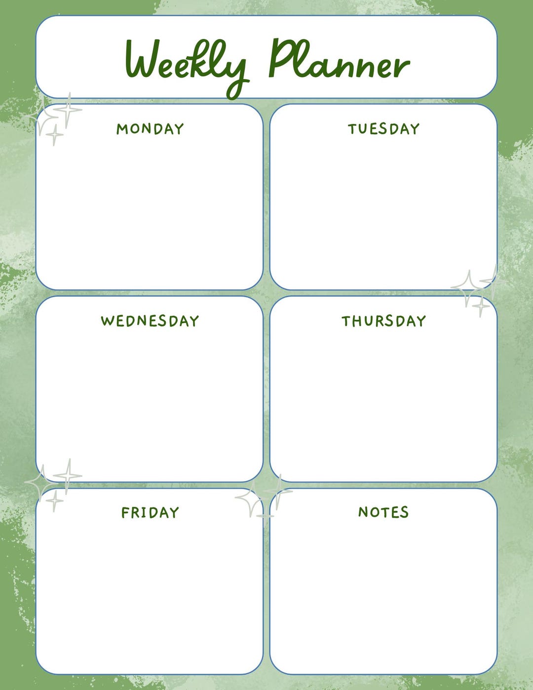 Customizable Weekly Planner Template - Fun & Colorful Planner for ...
