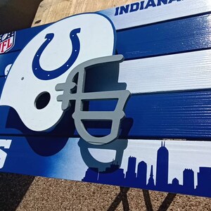 Indianapolis Colts Custom Wood Helmet Sign 26x15 - Etsy