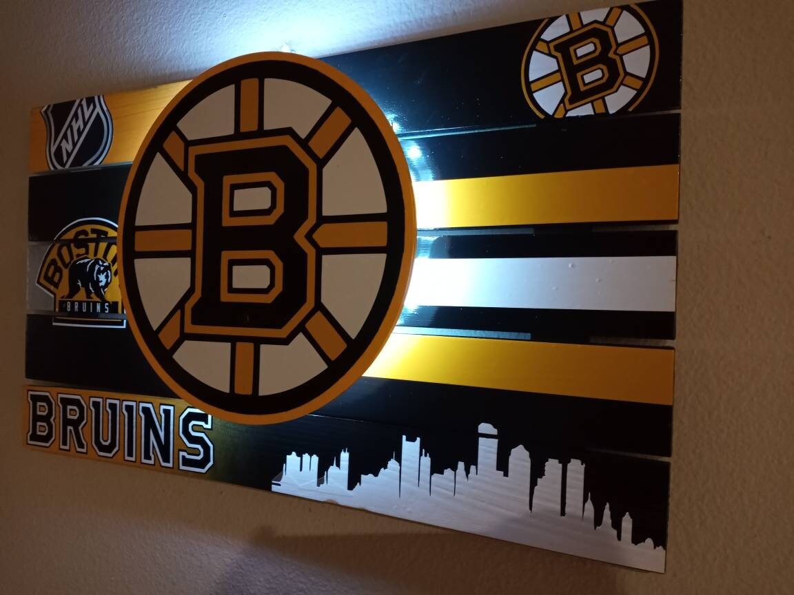 Boston Bruins LED Lighted Sign Man Cave Wall Decor Art Fan - Etsy Canada