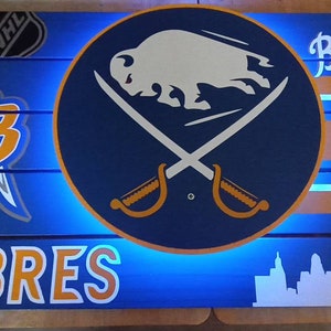 Buffalo Sabres Wooden LED Mn Cave Sign - Etsy