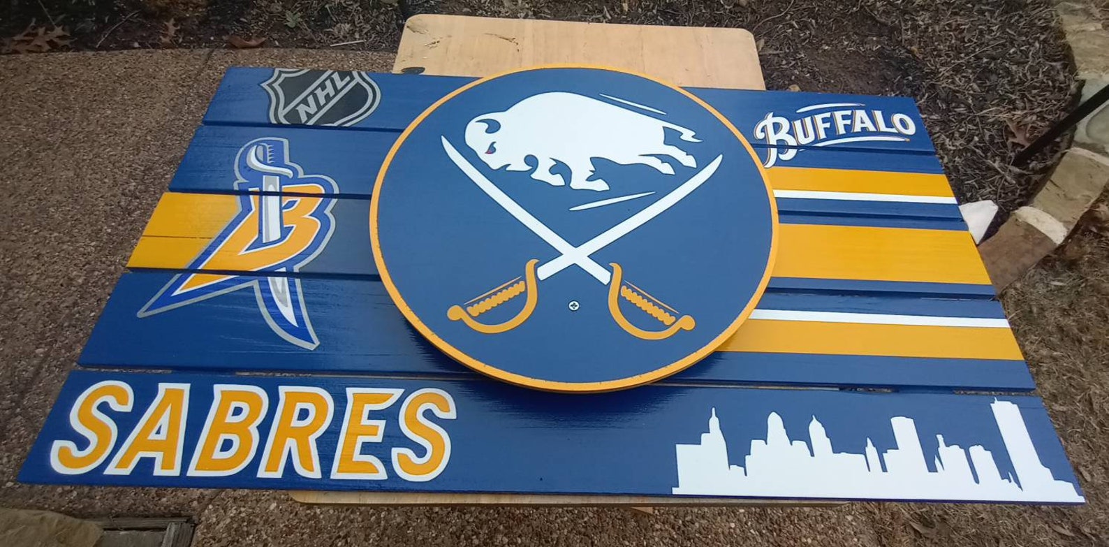 Buffalo Sabres Wooden LED Mn Cave Sign - Etsy