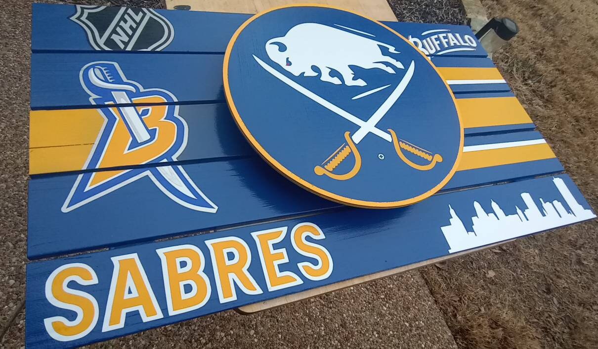 Buffalo Sabres Wooden LED Mn Cave Sign - Etsy