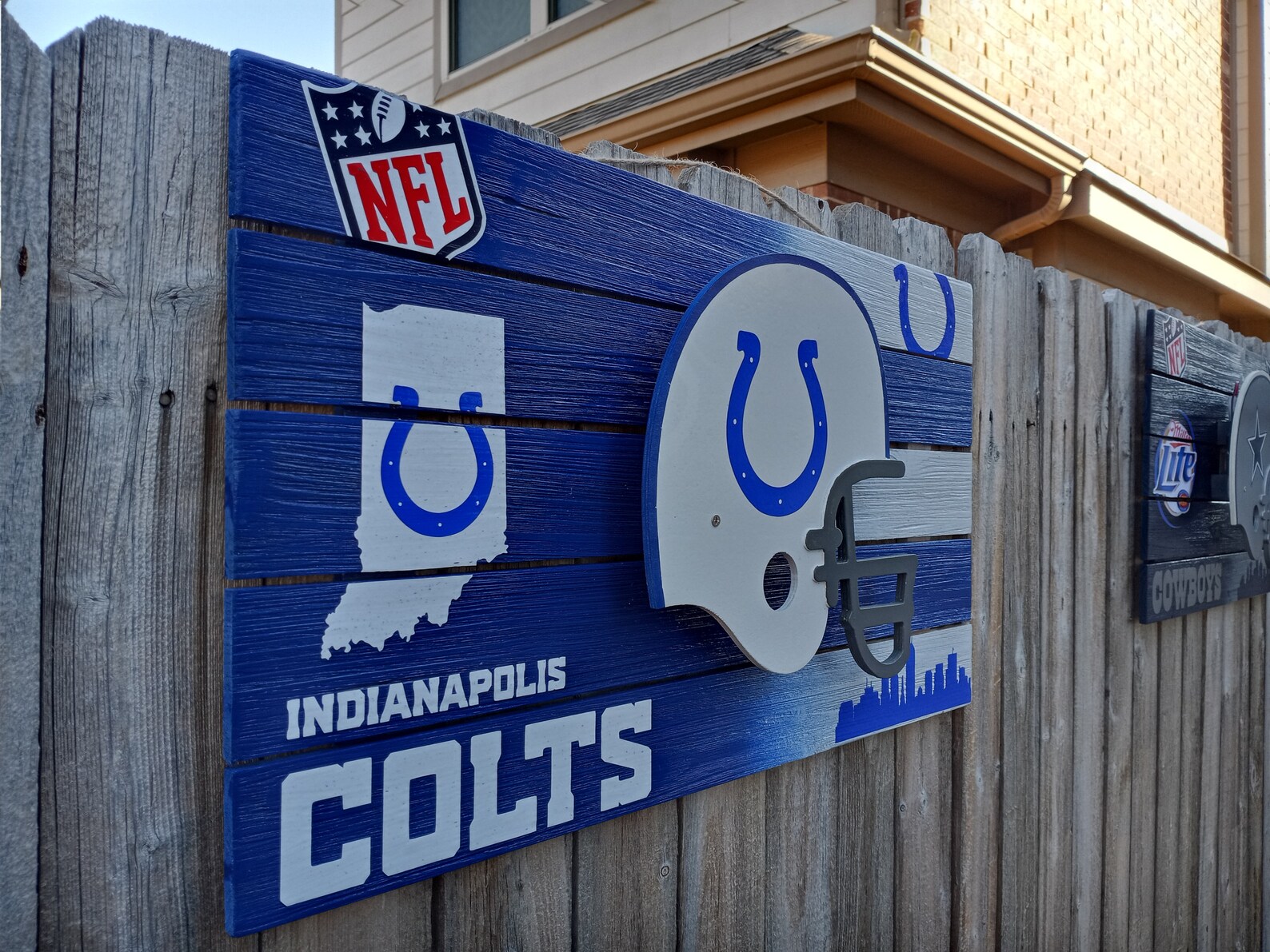 Indianapolis Colts Custom Wood Helmet Sign 26x15 | Etsy