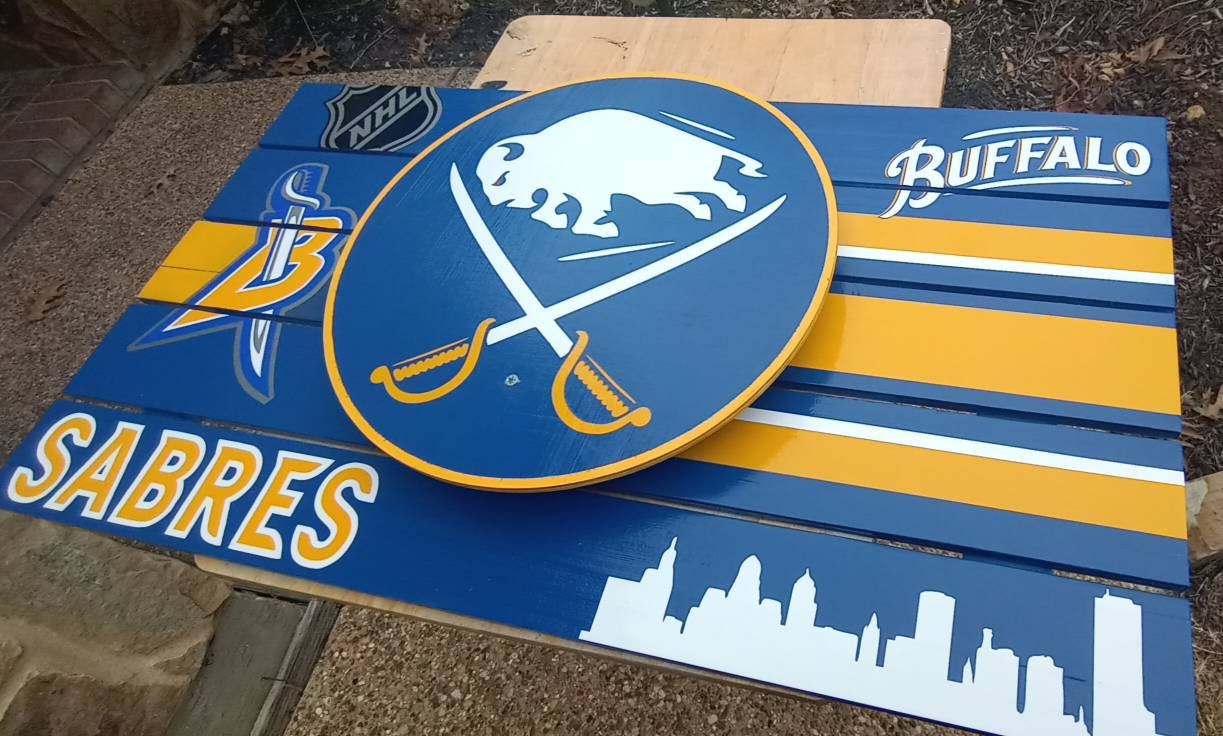 Buffalo Sabres Wooden LED Mn Cave Sign - Etsy