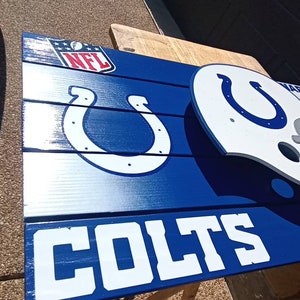Indianapolis Colts Custom Wood Helmet Sign 26x15 - Etsy