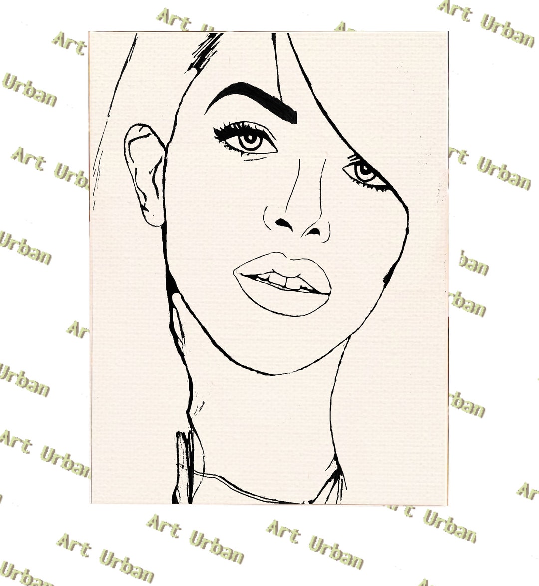 Aaliyah Pt 1 Pre Sketched Canvas, Pre Drawn Canvas for Painting, Sip ...
