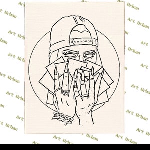 Trap Queen 1 Pre Sketched Canvas, Pre Drawn Canvas for Painting, Sip ...