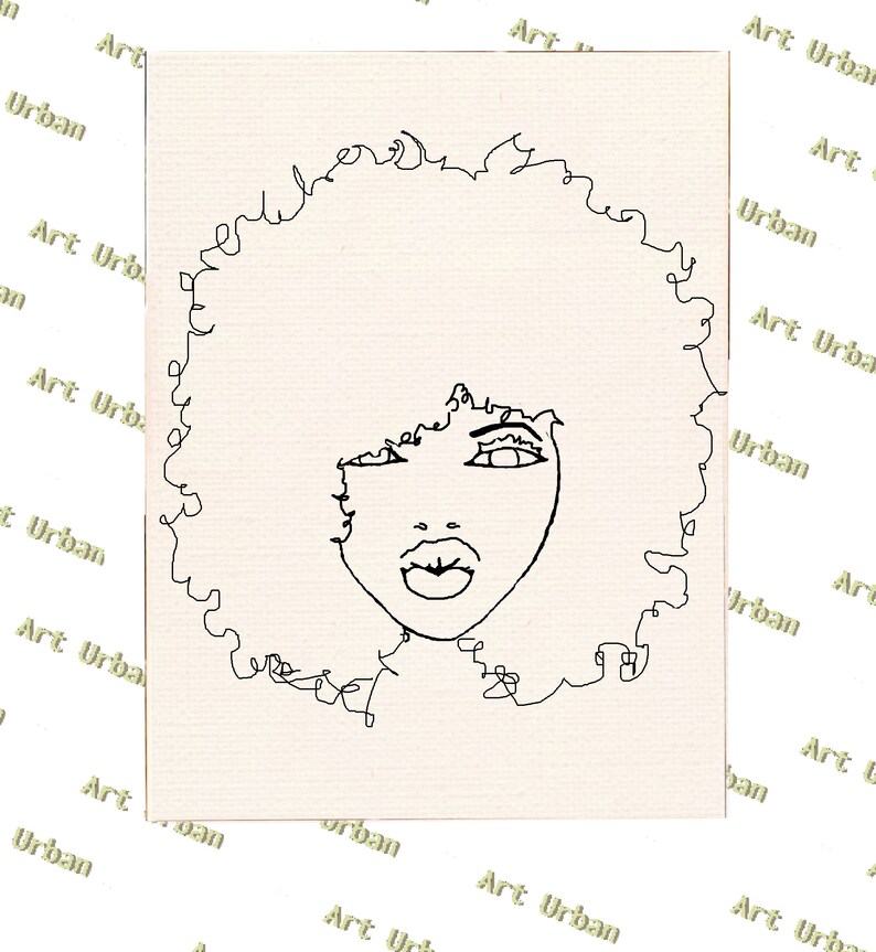 Beauty Pre Sketched Canvas Pre Drawn Canvas for Painting Sip - Etsy