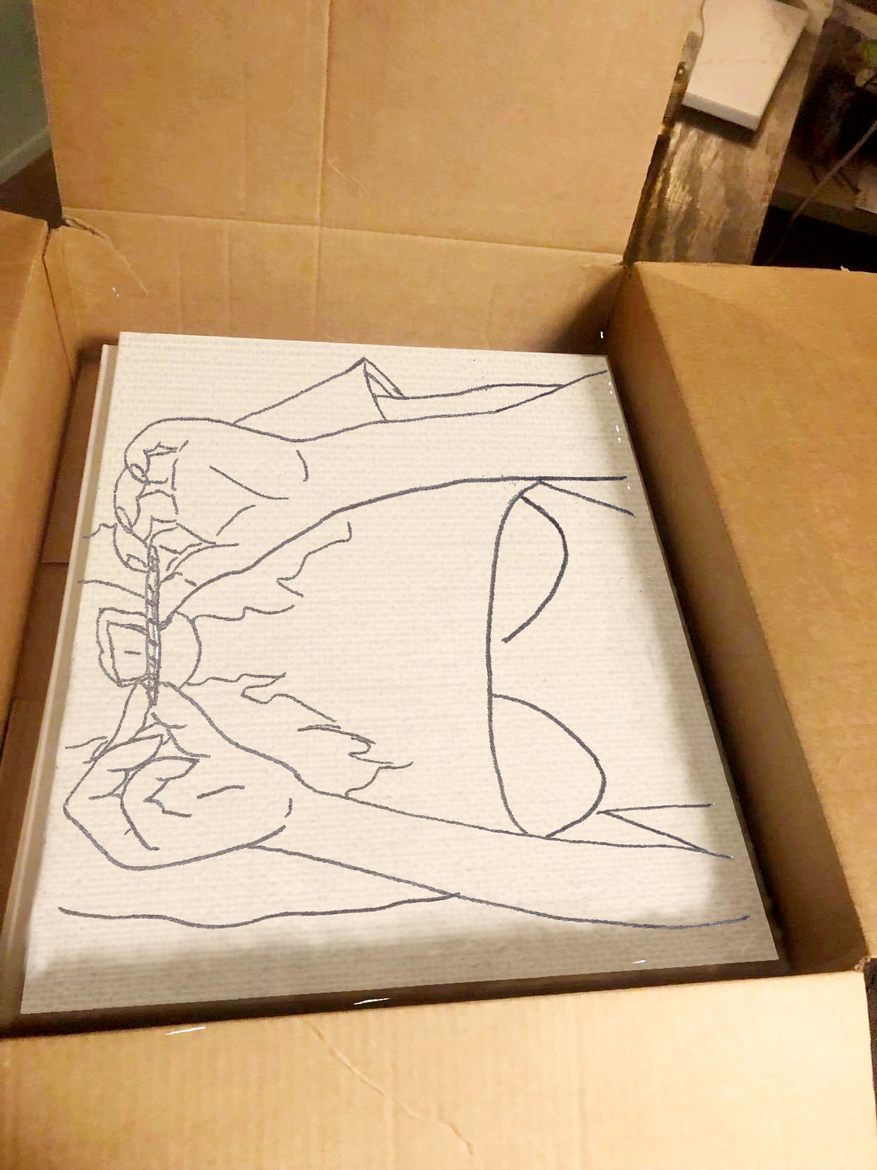 Rollin Pre Sketched Canvas Pre Drawn Canvas for Painting Sip - Etsy