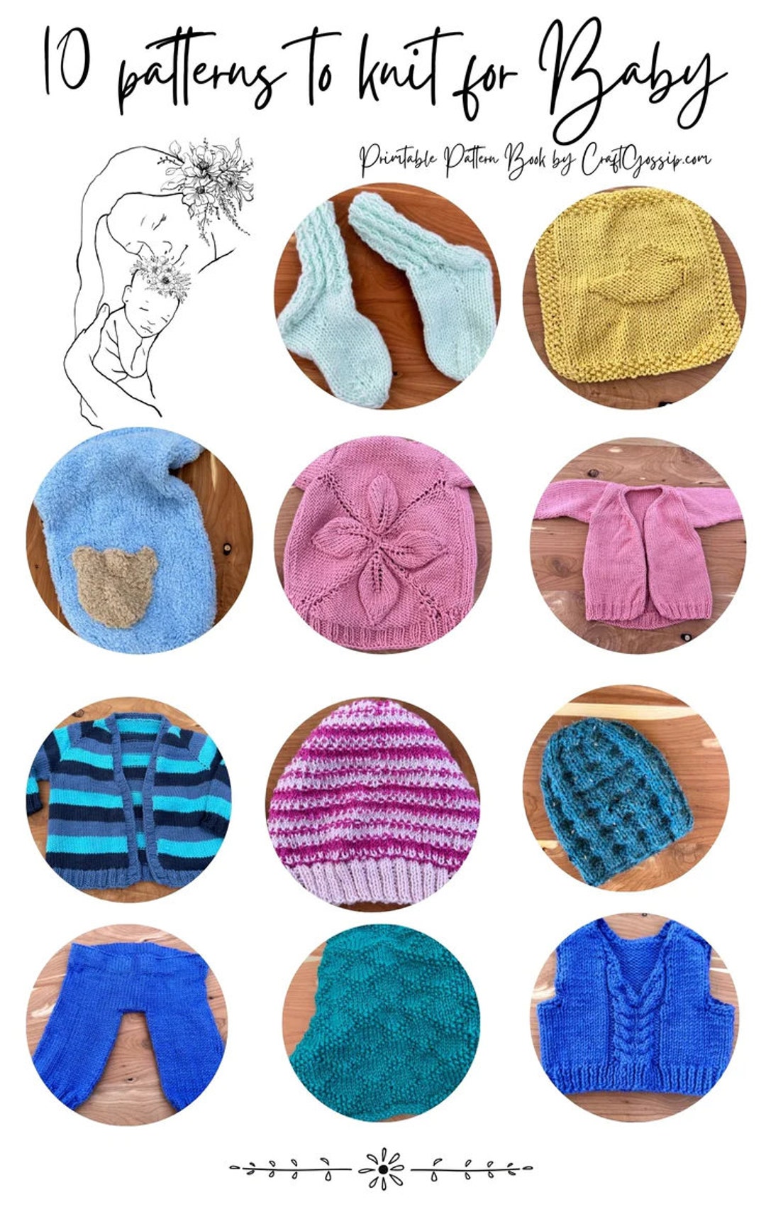 10 Knitting Patterns for Baby - Etsy Australia