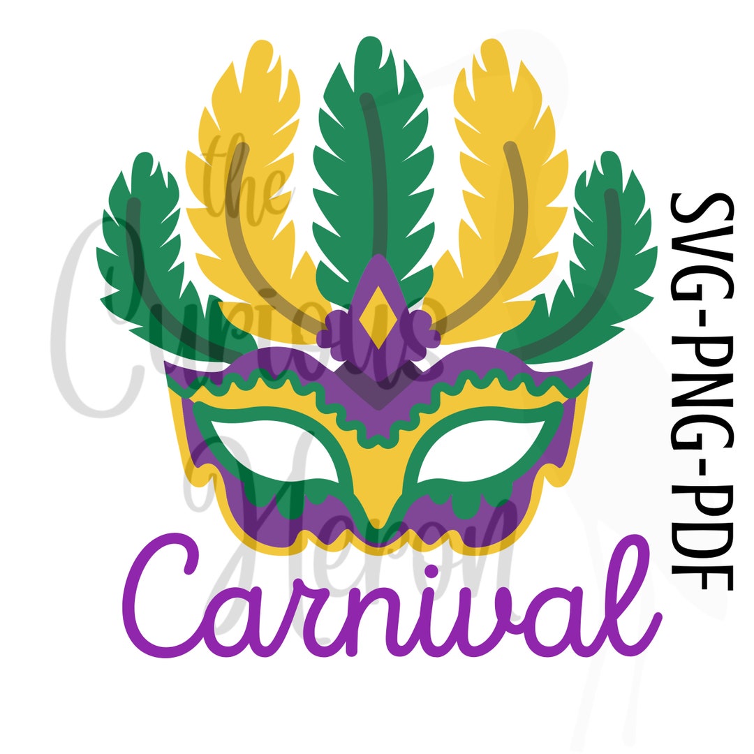 Mardi Gras, Digital Download, SVG, PNG, PDF, Carnival, Mask, Louisiana ...