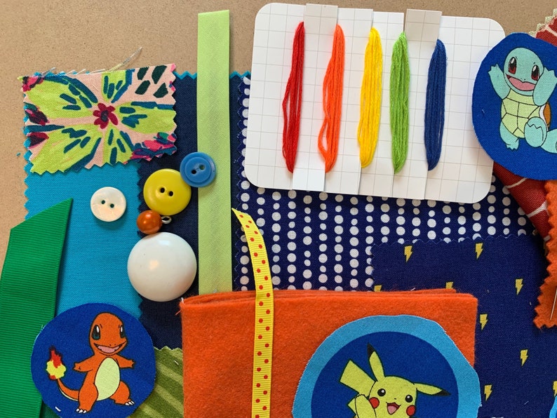 Gotta Catch 'em All Pokemon Slow Stitch Kit, Junk Journal, Textile Art ...