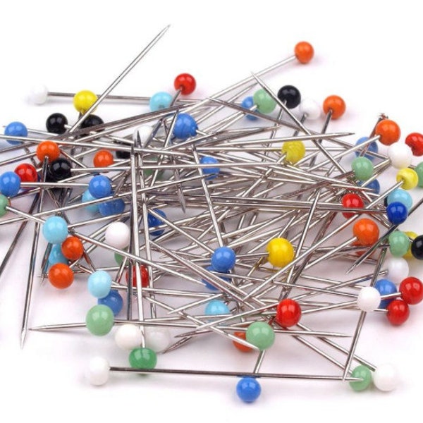 Glass Head Pins - Etsy