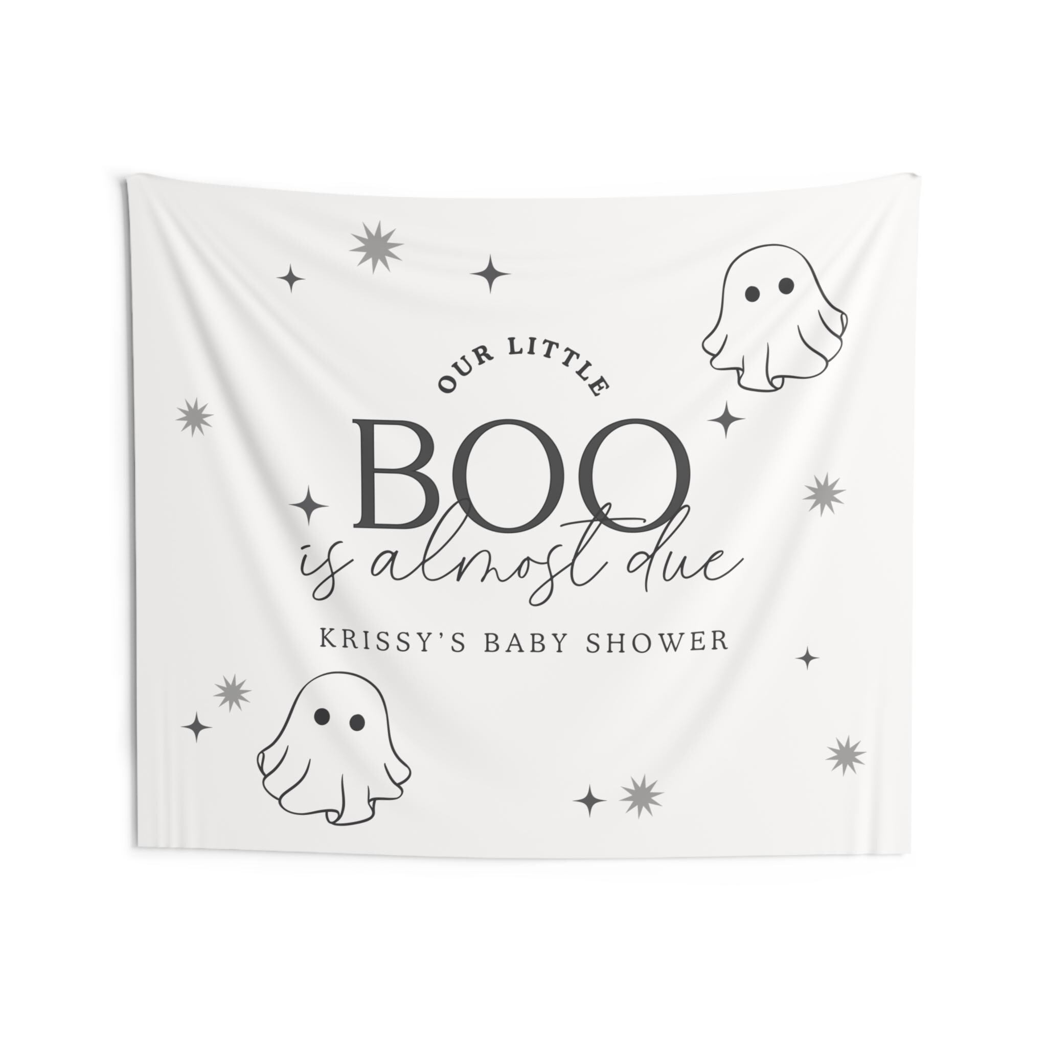 Little Boo is Almost Due Baby Shower Banner | Halloween Baby Shower ...