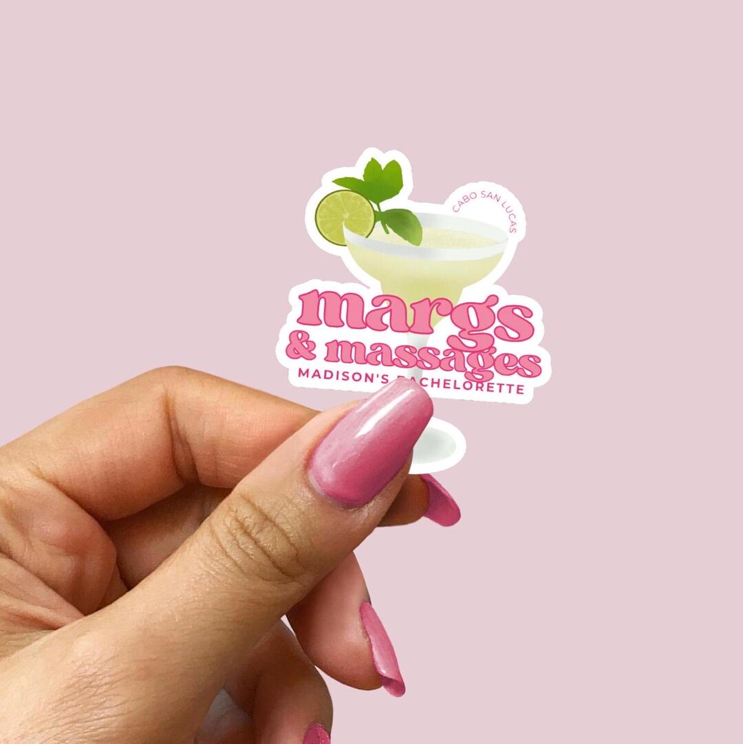 Margs and Matrimony Bachelorette Party Stickers | Custom Bachelorette ...