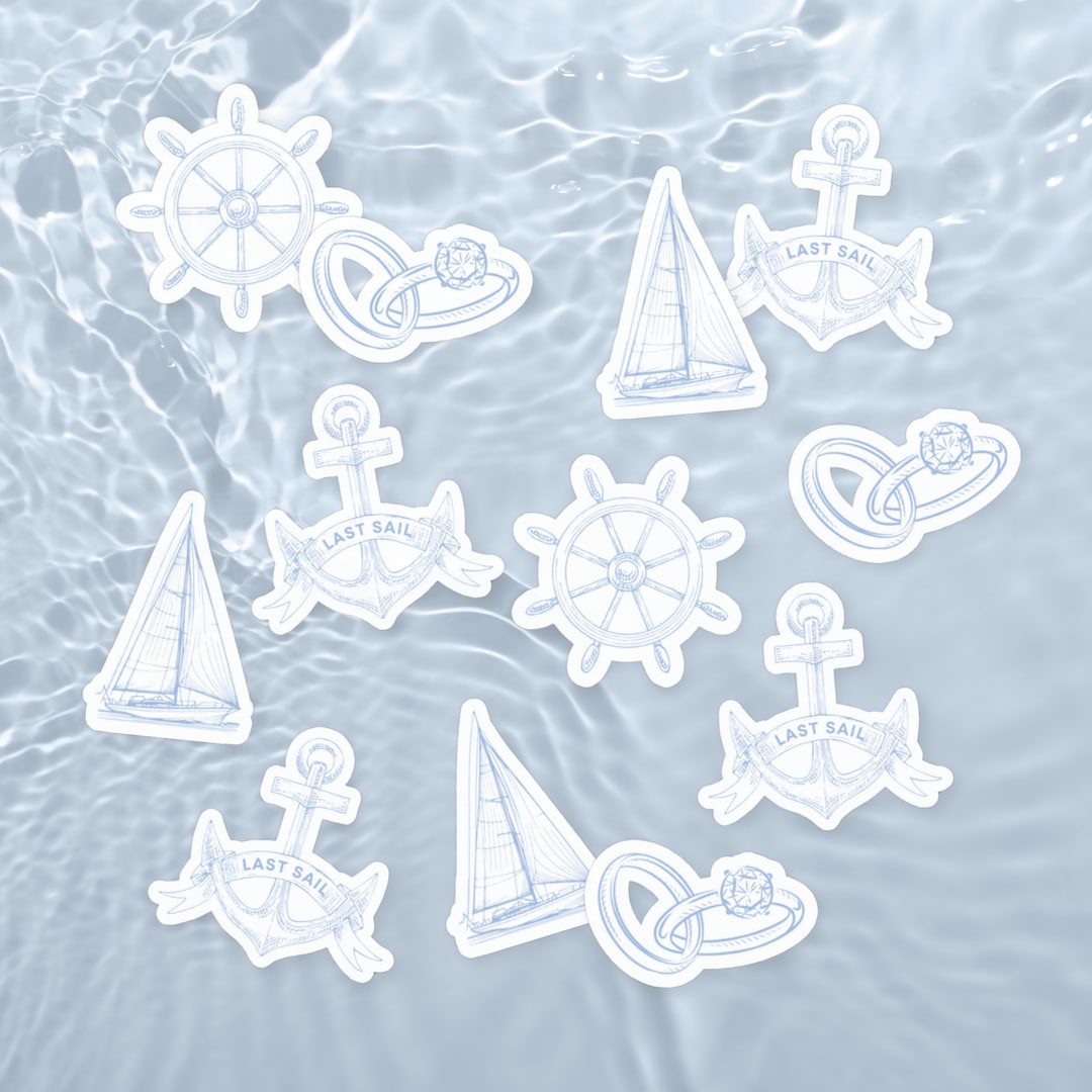 Last Sail Before the Veil Bachelorette Confetti | Nautical Bachelorette ...