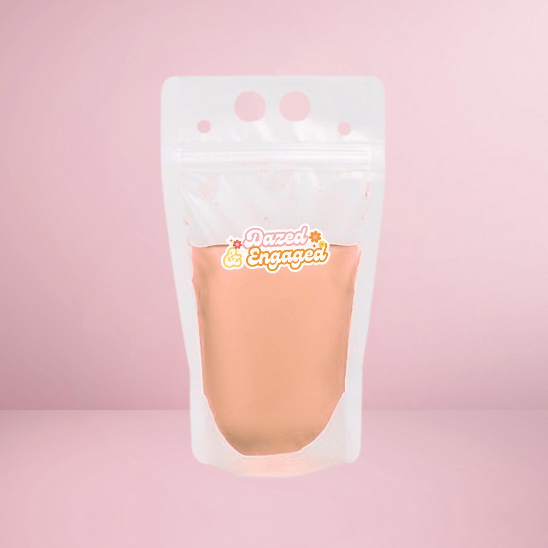 Dazed and Engaged Drink Pouches | Dazed and Engaged Bachelorette Favors ...