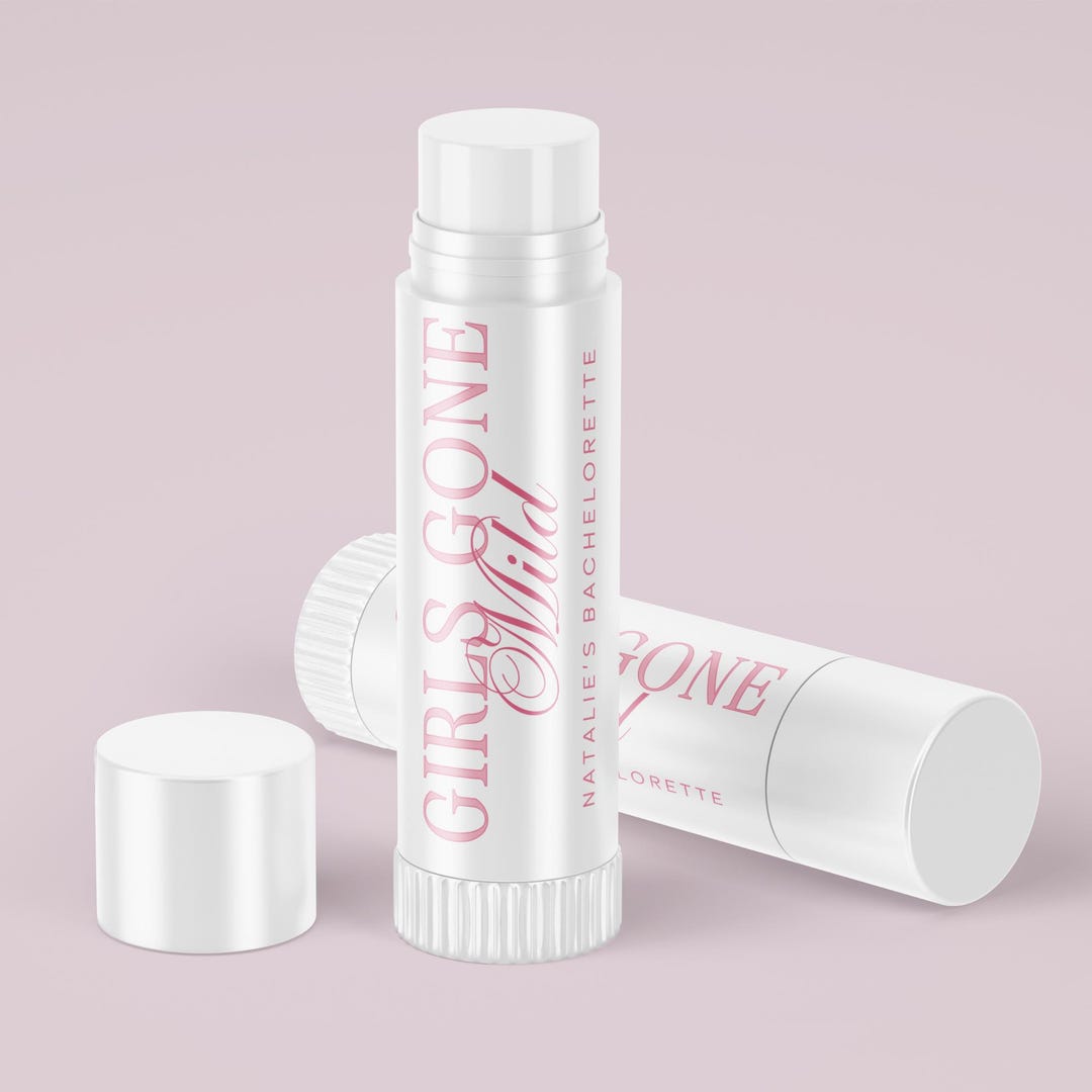 Pink Girls Gone Mild Bachelorette Lip Balm | Girls Gone Mild Party ...