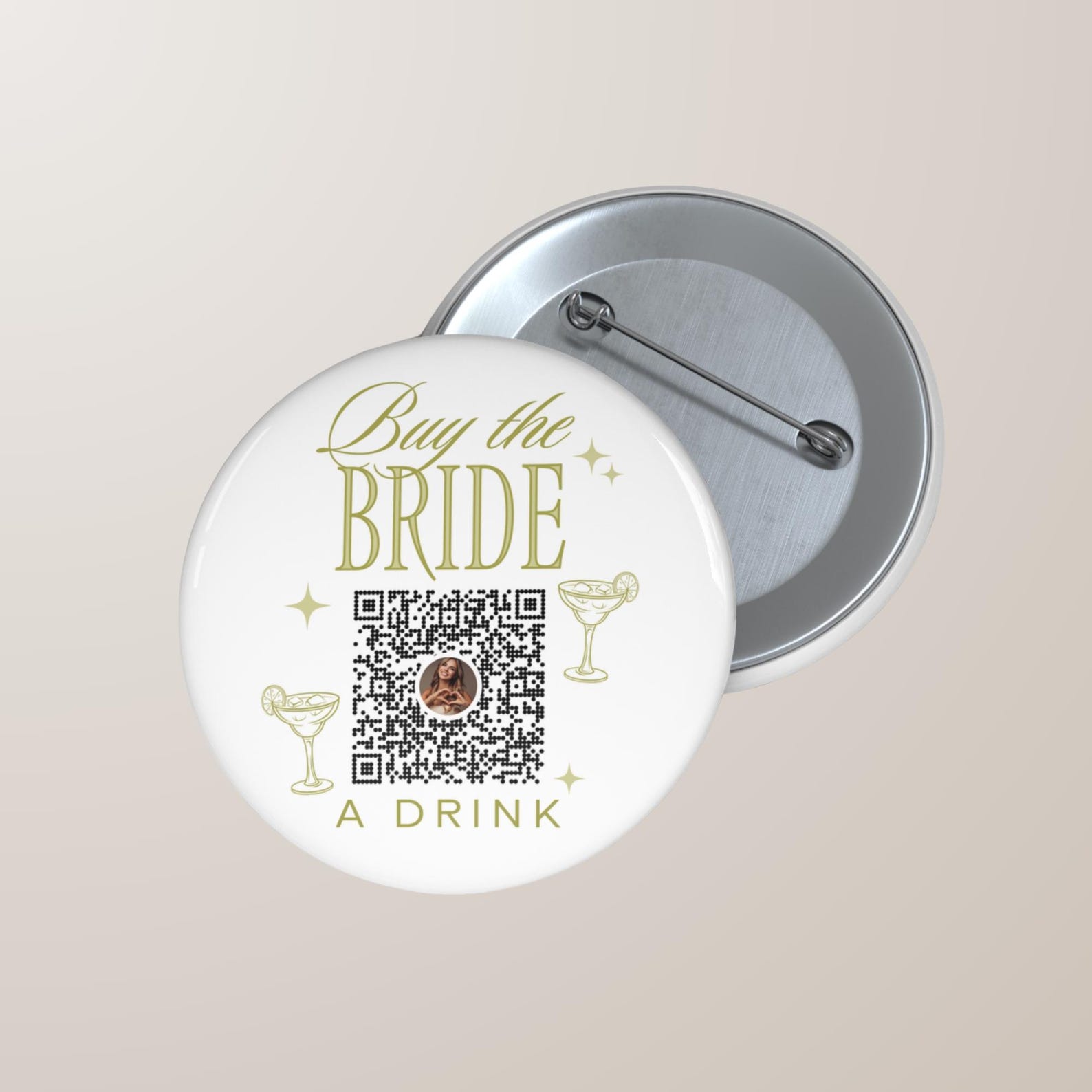 Buy the Bride a Drink QR Code Buttons | Buy the Bride a Drink Venmo ...