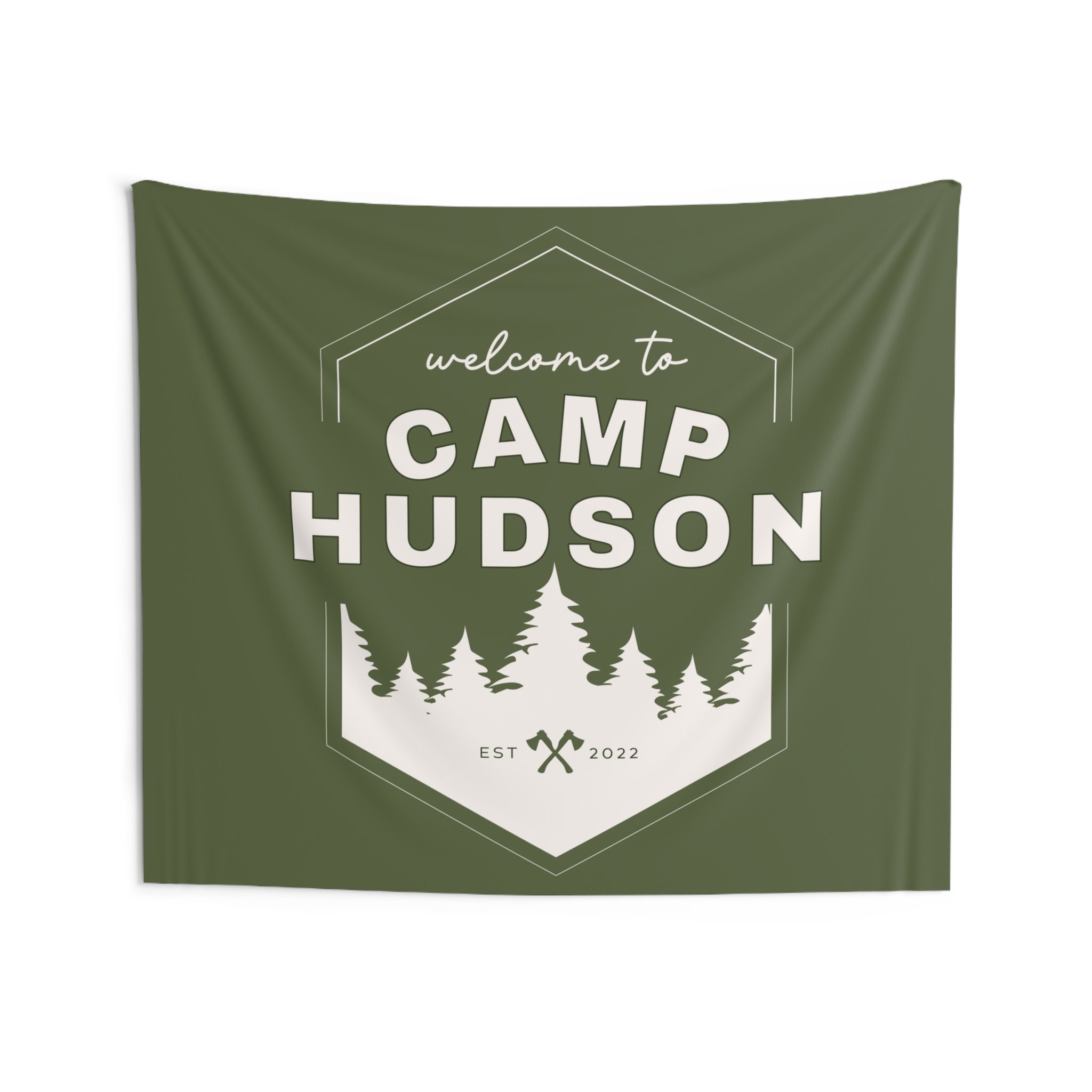 Camp Theme Birthday Party Banner Camp Theme Party Decorations Happy ...