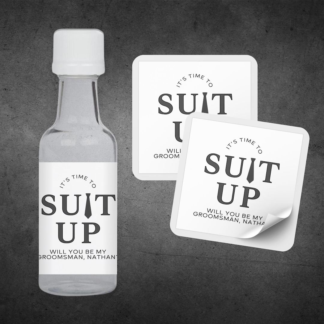 Groomsmen Proposal Shooter Labels | Groomsman Proposal Gifts ...