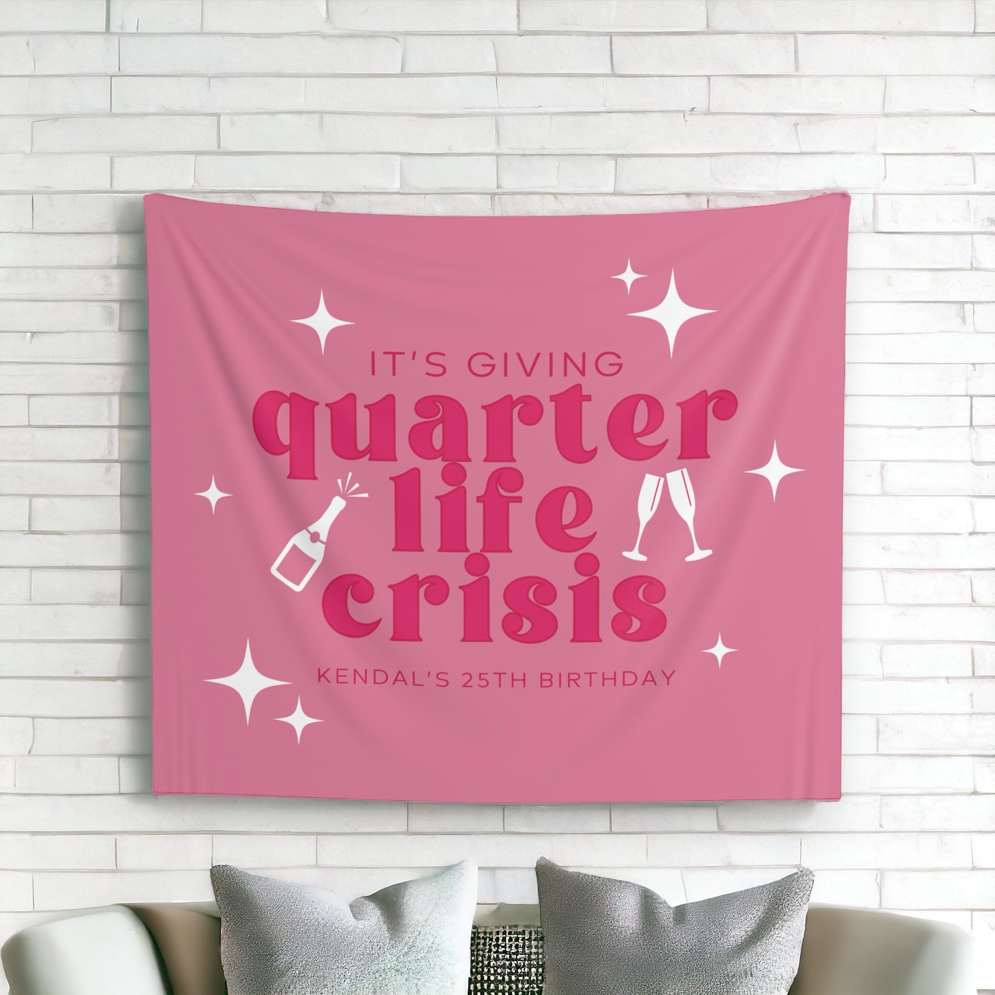Quarter Life Crisis Banner | 25th Birthday Decorations | 25th Birthday ...