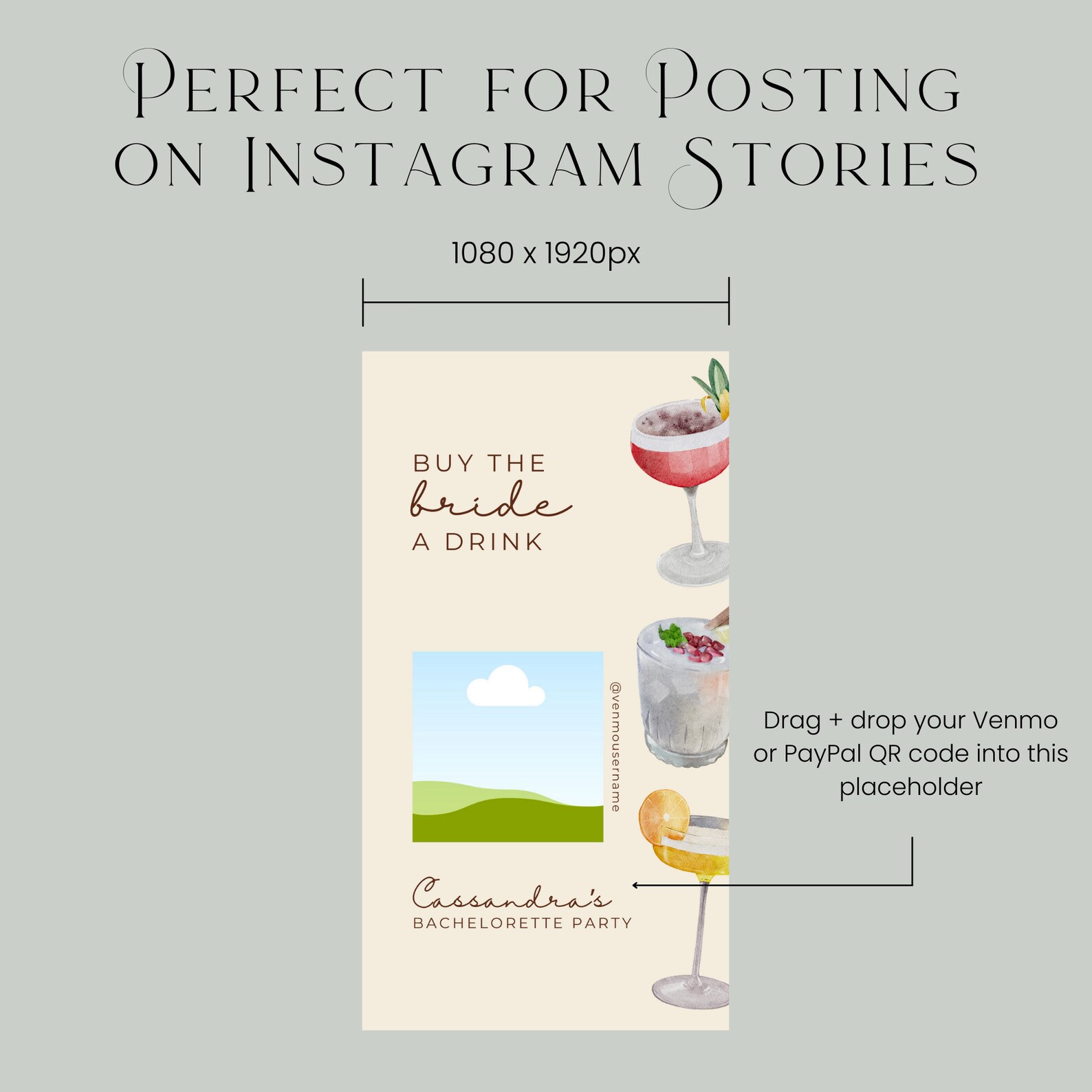 Buy the Bride a Drink Template | Retro Bachelorette Party Venmo Card ...