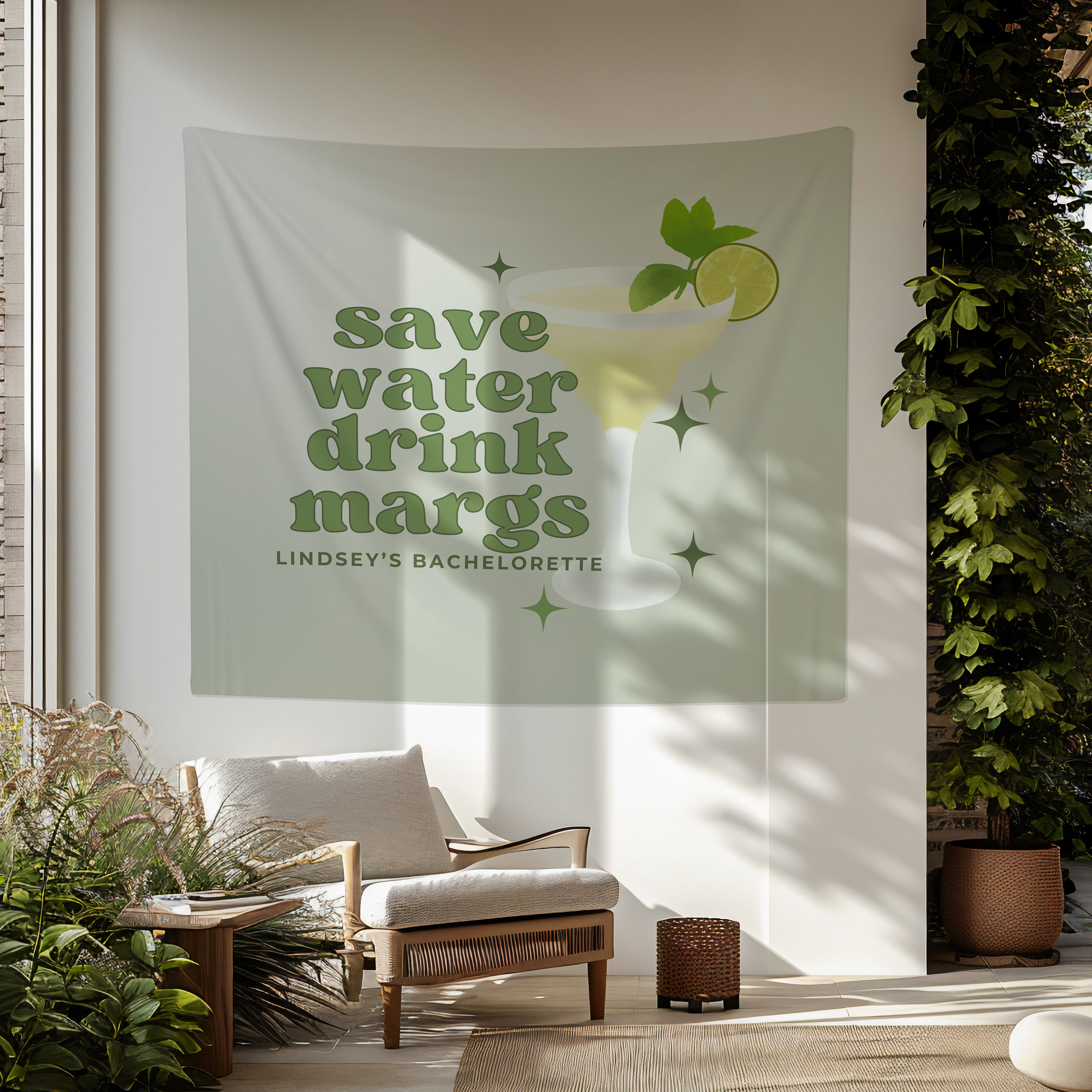 Save Water Drink Margs Bachelorette Banner | Margs & Matrimony ...
