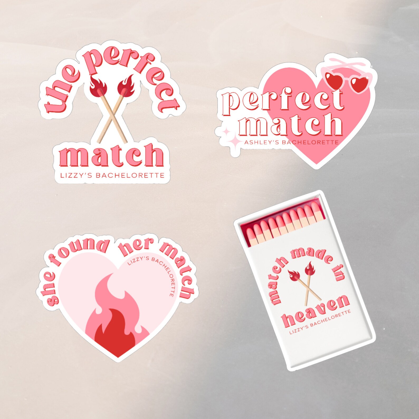 Perfect Match Bachelorette Party Stickers | Perfect Match Bachelorette ...