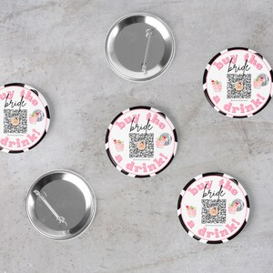 Buy the Bride a Drink QR Code Buttons Disco Cowgirl Bachelorette Party ...
