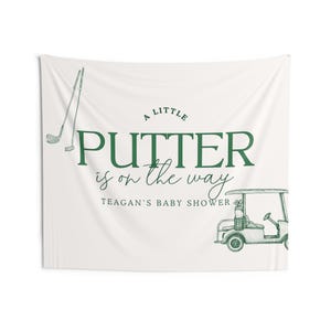 A Little Putter is on the Way Baby Shower Banner | Golf Baby Shower ...