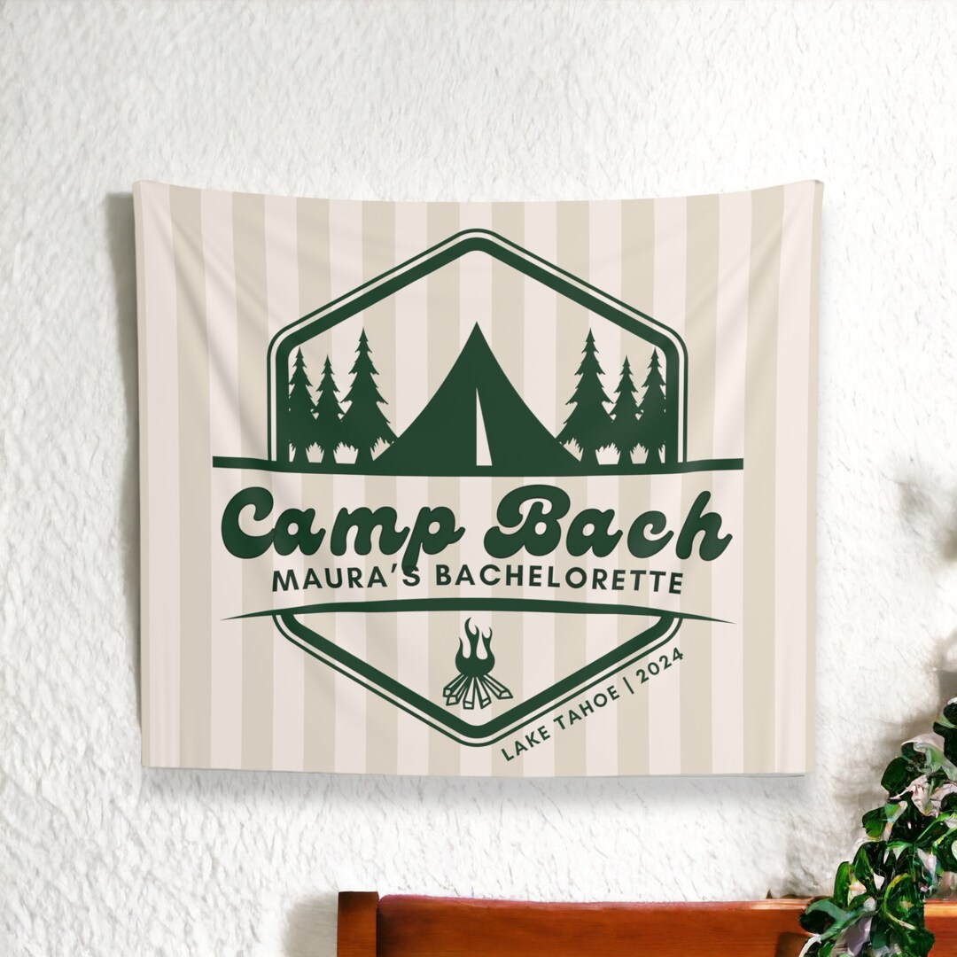 Camp Bach Party Banner Camp Bachelorette Backdrop Last Trail Before the ...