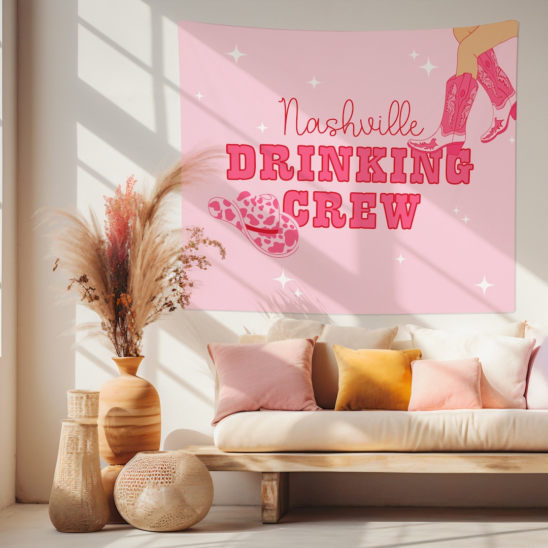 Nashville Drinking Crew Banner Nashville Birthday Decor Nashville ...
