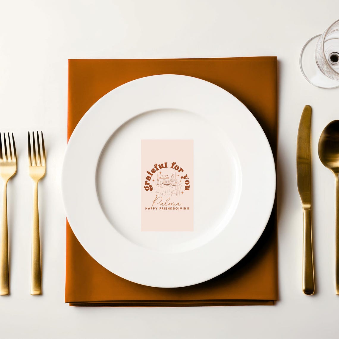 Friendsgiving Place Cards | Grateful for You Friendsgiving Gift Tags ...